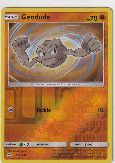POKEMON MAPPA HIDDEN Fates No. 33/68 Geodude Reverse Holo Inglese EUR 1 ...
