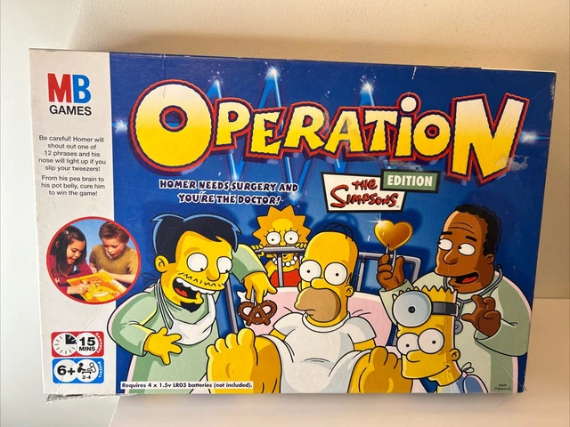 VINTAGE MB OPERATION, The Simpsons Edition Board Game (2005) Complete ...