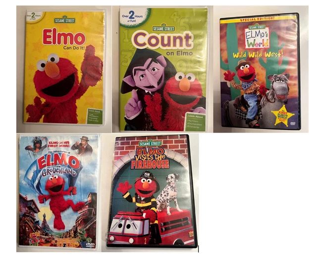SESAME STREET ELMO DVD'S- SET OF 5 DVDs $19.99 - PicClick