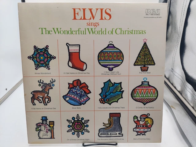 🎸 ELVIS PRESLEY – Wonderful World of Christmas LP Record 🎶 EX cVG+! 🎵 ...