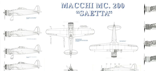 DRAWINGS DRAWINGS MACCHI Mc200 Aircraft Aeronautical Direction - Dvd £7 ...