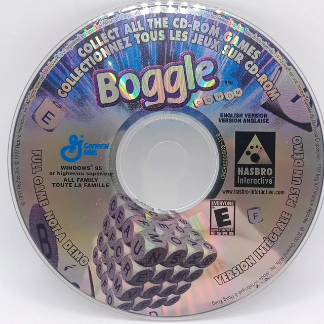 BOGGLE (PC, 2000) General Mills Cereal Full Game Disc CD ROM Computer ...
