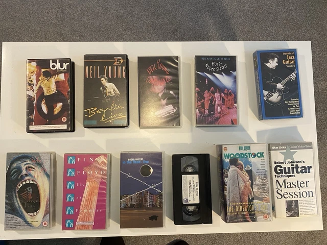 CLASSIC ROCK VHS Concert Films Pink Floyd Neil Young Blur £10.75 ...