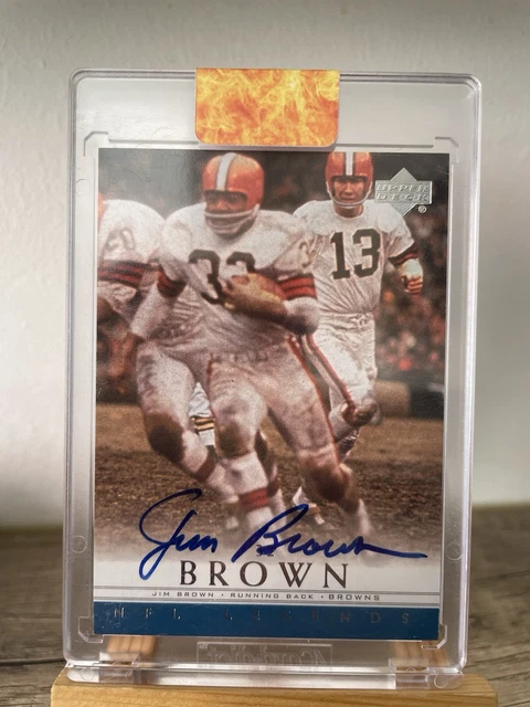 2000 JIM BROWN Upper Deck Legends HOF AUTO AUTOGRAPH JIM BROWN ...