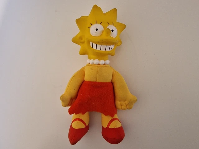 THE SIMPSONS 8” Lisa Simpson Doll Figure Plastic Head Plush Body 1990 ...