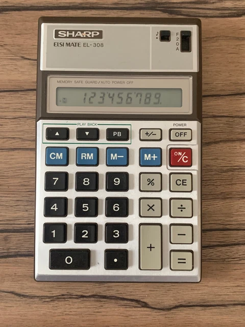 CALCULATRICE SHARP ELSI mate EL-308 , fonctionnelle , piles fournies . EUR 14,90 - PicClick FR