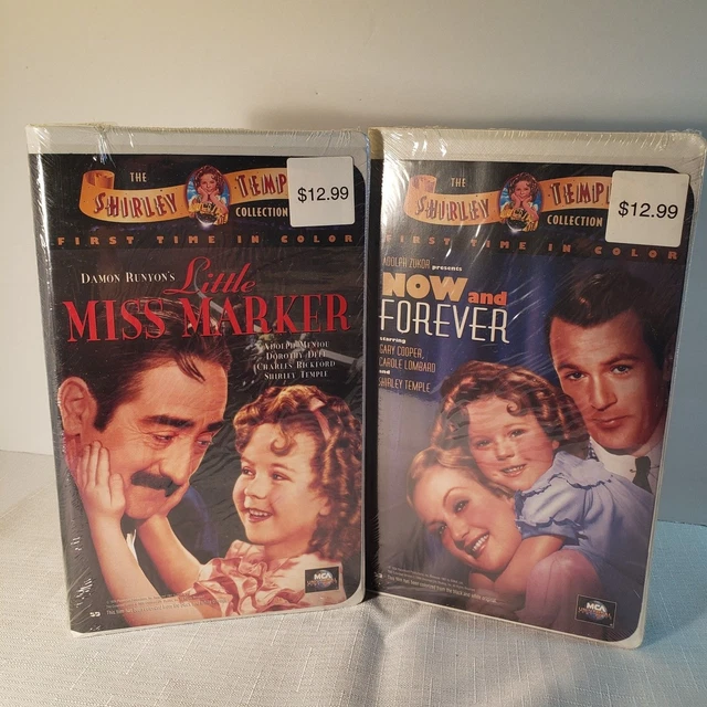 SHIRLEY TEMPLE &LITTLE Miss Marker" "Now and Forever VHS tapes New £10. ...