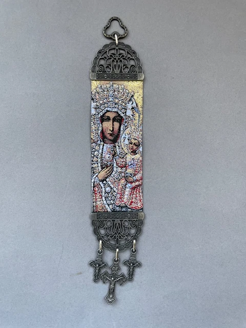 BLESSED VIRGIN MARY, Mother of God w Child Jesus, Small Tapestry Wall ...