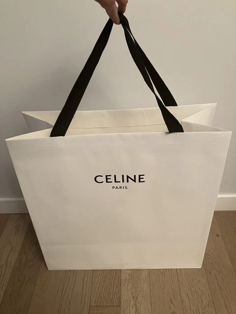 CÉLINE TRÈS GRAND Sac Shopping Carton blanc -Emballage cadeau EUR 17,00 ...