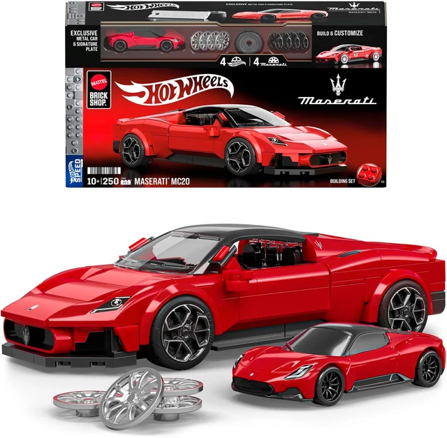 MATTEL BRICK SHOP Hot Wheels Speed Series Building Set, Maserati MC20 ...