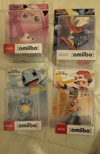 LOT DE 4 Amiibo Pokemon Super Smash Bros Ultimate (Dresseur, Carapuce ...