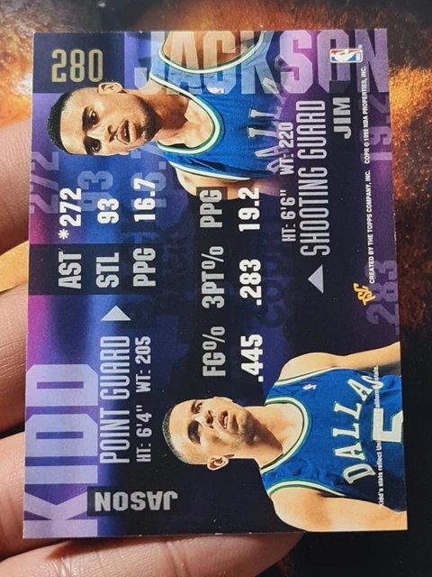 JASON KIDD / Jim Jackson Topps Stadium Club 1994/95 - NBA Card #280 $1.85 - PicClick AU