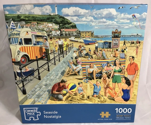 SEASIDE NOSTALGIA 1000 Piece Colourful Jigsaw Puzzle Summer Holidays ...