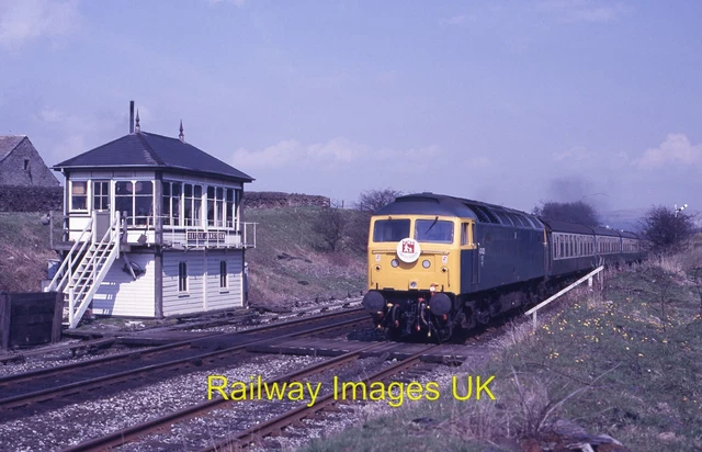 RAILWAY PHOTO 12X8 (A4) Class 47 47425 BR Blue Railtour Settle Jcn Signal Box Ma £6.00 - PicClick UK