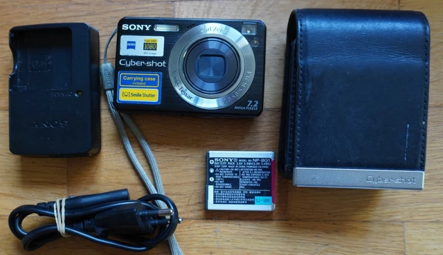 SONY CYBER-SHOT DSC-W115 7.4 MP Digitalkamera Schwarz 4x opt. Zoom EUR 74,00 - PicClick DE