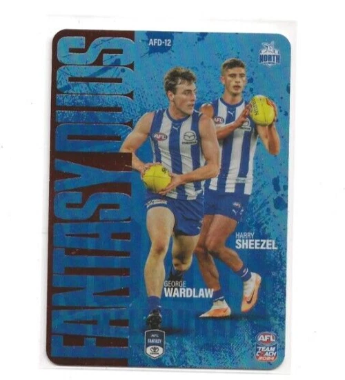 2024 TEAMCOACH FANTASY Duos North Melbourne Afd 12 Card H Sheezel G ...