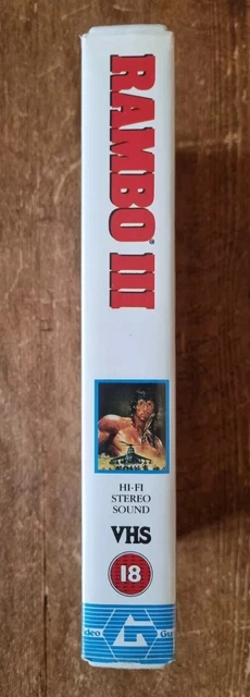 RAMBO 3 VHS PAL Video Tape Sylvester Stallone Cert 18 Guild Home Video ...