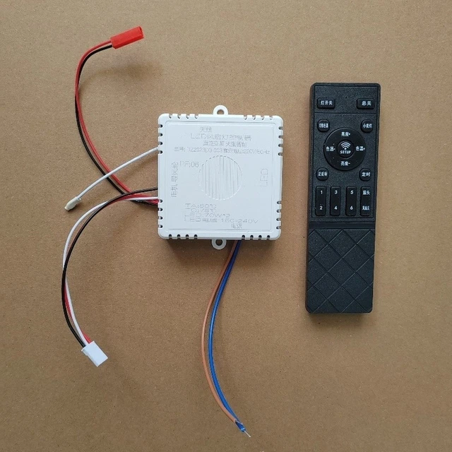 LED FAN LIGHT Controller with Remote DC Variable Frequency Dual Drivers ...