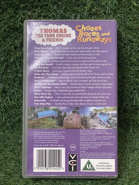 THOMAS THE TANK Engine And Friends - Chases, Races And Runaways (VHS ...