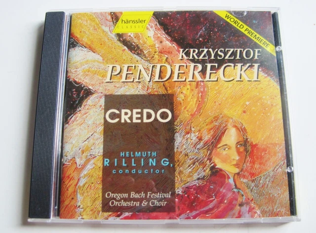 PENDERECKI, CREDO, WORLD Premiere, Rilling, Hanssler Classic-BMG CD ...