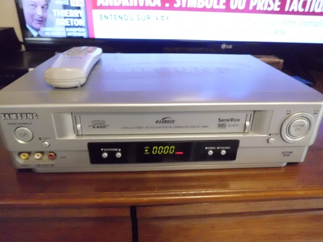 MAGNETOSCOPE VHS SAMSUNG Sv-655F Hifi Stereo + Telecommande Et Peritel ...