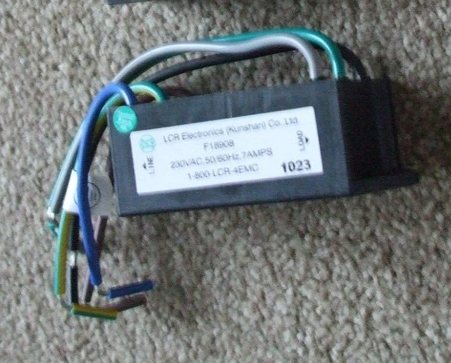 LCR ELECTRONICS EMI Filter F18908 230VAC, 50/60Hz, 7Amps 1-800-LCR-4EMC ...