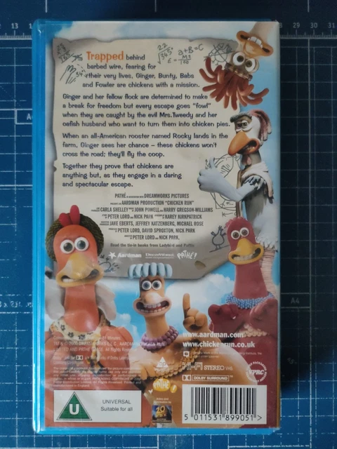 CHICKEN RUN - Mel Gibson,Imelda Staunton (PAL VHS) £3.95 - PicClick UK