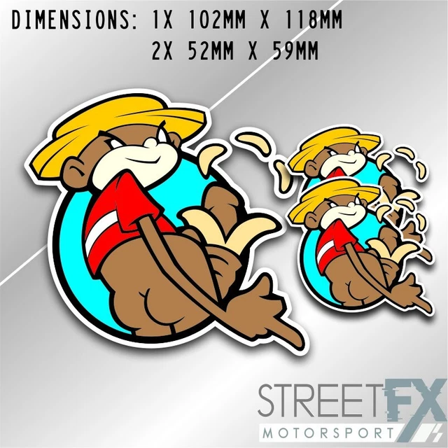 JOHNNY CHIMPO STICKER Decal for Super Troopers Cartoon Car Laptop 4x4 ...