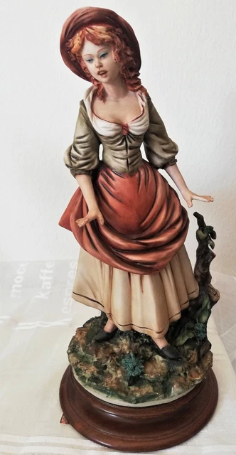 PORZELLAN SIGNIERT FIGUR CAPODIMONTE Italienische Vintage Statue auf ... PORZELLAN SIGNIERT FIGUR CAPODIMONTE Italienische Vintage Statue auf ...