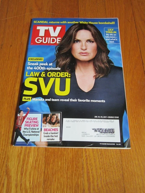 TV GUIDE 2017 SVU Mariska Hargitay, Lily Tomlin, Timeless, Suits, Carrie Fisher £13.40 - PicClick UK