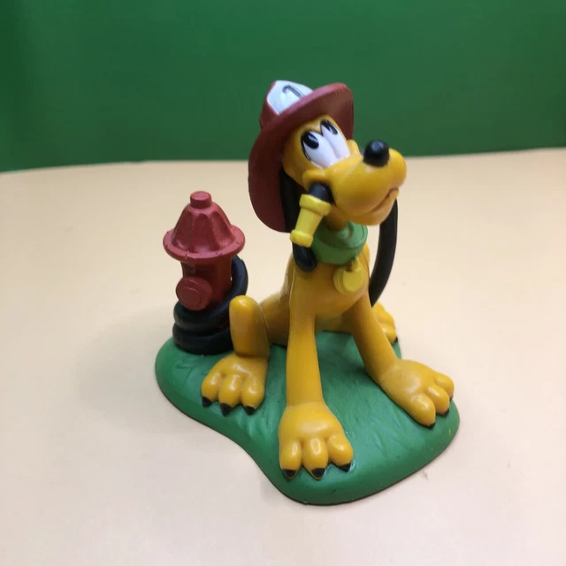 FIGURA DISNEY TOPOLINO & Amici PLUTO Cane Pompiere Idrante Fuoco ...