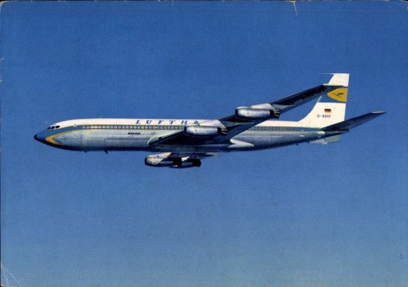 AK LUFTHANSA, BOEING 707 Jet Intercontinental, Passagierflugzeug ...