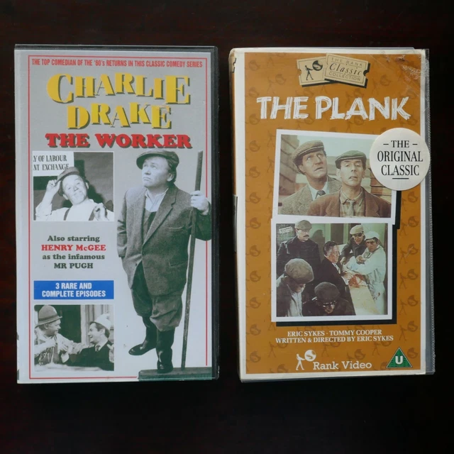 TWO 1960'S VHS VIDEO TAPES TV & FILM COMEDY ' THE PLANK & THE WORKER ...