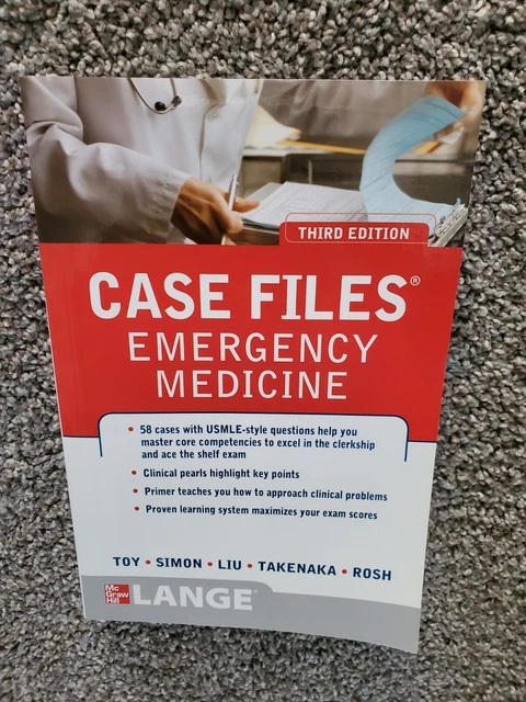 BRAND NEW CASE Files: Emergency Medicine 3rd ed 2013 by Toy, Simon etc ...