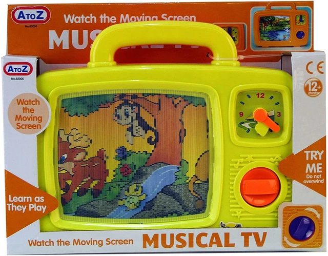 BABY WIND UP Musical Moving Screen Picture Television Toddler Children ...