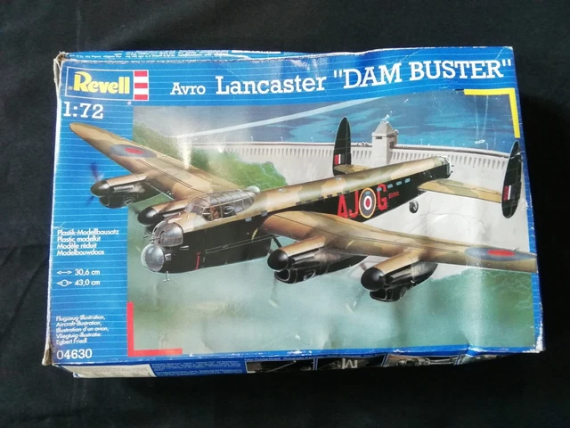 REVELL AVRO LANCASTER bomber dambuster 1:72 vintage model kit 04630 £9. ...