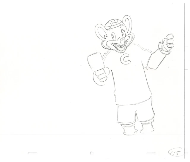 CHUCK E CHEESE Pizza Commercial Production Animation Cel Drawing 2005 ...
