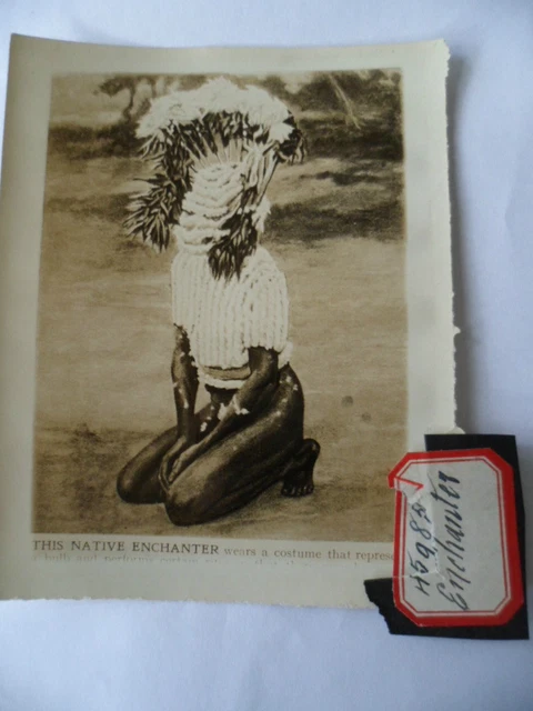 OLD EARLY ANTIQUE Photo Australian Painted Aboriginal Magic Man ...