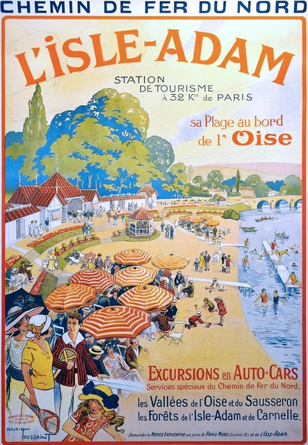 AFFICHE CHEMIN DE fer Nord - L'Isle Adam 2 EUR 17,90 - PicClick FR
