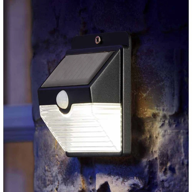 SOLAR WALL SENSOR Light Led Pir Motion Door Porch Gate Entrance House ...