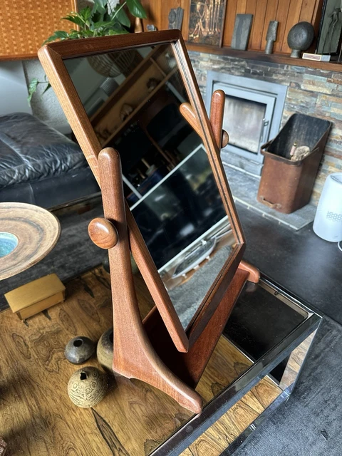 RARE VINTAGE 1960S G Plan Fresco Free Standing Adjustable Teak Mirror £ ...