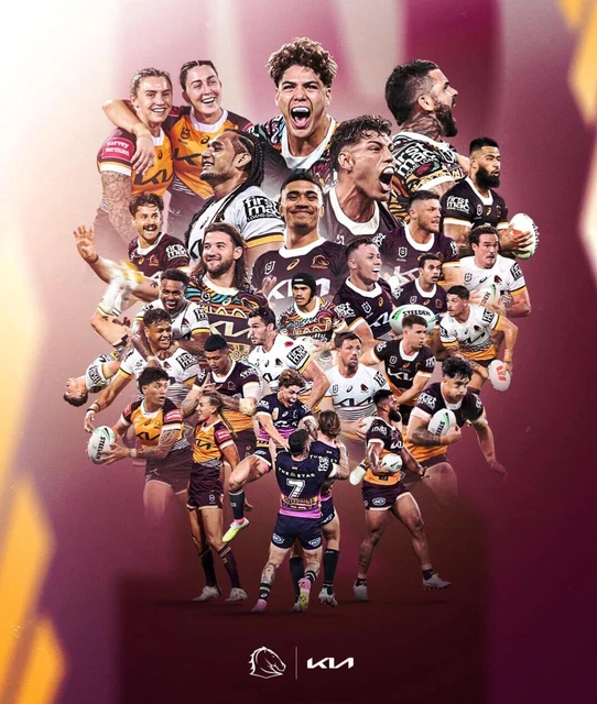 BRISBANE BRONCOS NRL Rugby Team Player Poster,Bargain + $8.99 - PicClick AU