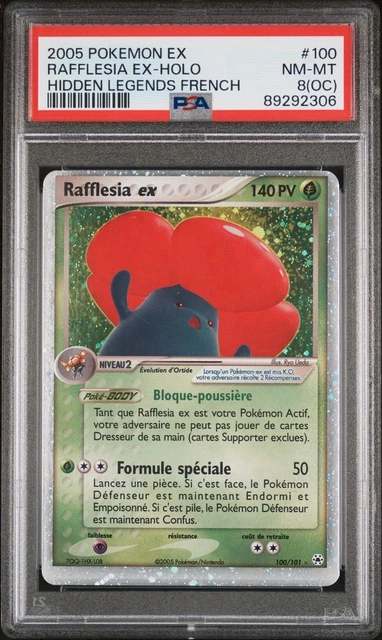 CARTE POKÉMON : Rafflesia Ex 100/101 - Psa 8 (Oc) - Ex Legendes ...