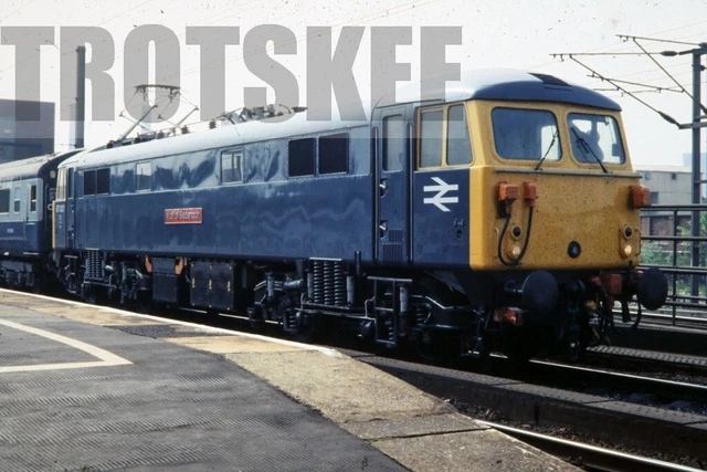 35MM SLIDE BR British Railways Electric Loco Class 87 87027 Wigan 1978 ...