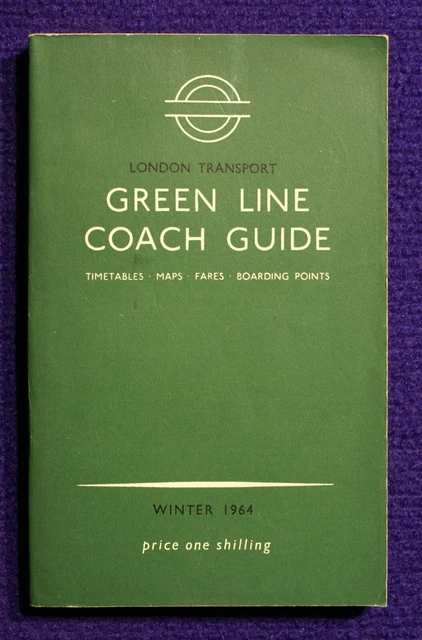 LONDON TRANSPORT GREEN Line Coach Bus Timetable Map Fares Lewis Winter ...
