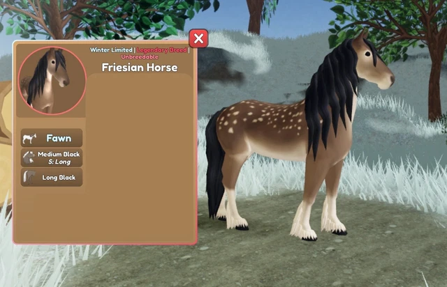 WILD HORSE ISLANDS 🌸 WILD CAUGHT Fawn Frisian Fri 🌸 WINTER LIMITED £3. ...