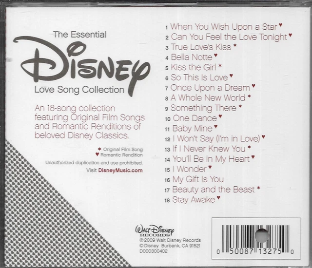 WALT DISNEY RECORDS...&THE Essential Disney Love Song Collection ...
