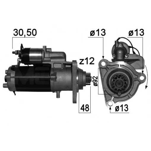 MOTEUR DE DÉMARRAGE EM690S 438295 51 26201 7239 LRS02378 Cs 1529 114031 ...