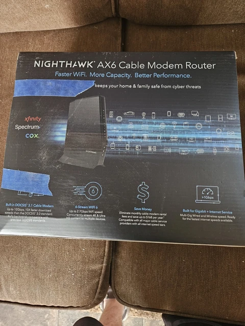 NETGEAR - NIGHTHAWK AX6000 Wi-Fi 6 Router with DOCIS 3.1 Cable Modem ...