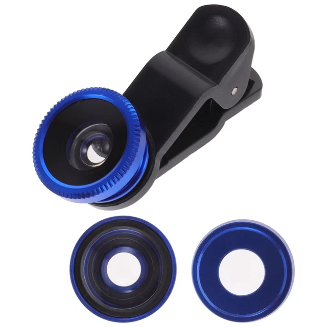 UNIVERSAL SUPER WIDE Angle Macro Fisheye Clip On 3 In 1 Mobile Phone ...